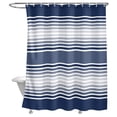 Bathroom Shower Curtain Dark Blue Striped Waterproof Shower Curtains ...