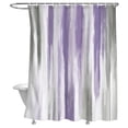 Bathroom Shower Curtain Farm Abstract Watercolor Purple Gray Waterproof ...