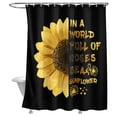 Bathroom Shower Curtain Farm Watercolor Sunflower Waterproof Shower ...