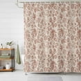 Bathroom Shower Curtain Farmhouse Leaves Hazelnut Sketch Waterproof ...