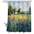 Bathroom Shower Curtain Farmhouse Spring Garden Forest Waterproof ...
