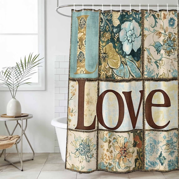 Bathroom Shower Curtain Floral Butterfly Waterproof Shower Curtains ...