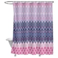 Bathroom Shower Curtain Geometric Diamond Checker Rhombus Waterproof ...
