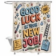 Bathroom Shower Curtain Good Luck in Your New Job Waterproof Shower ...