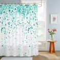 Bathroom Shower Curtain Gradient Watercolor Polka Dot Waterproof Shower ...