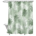 Bathroom Shower Curtain Green Monstera Leaf Palm Leaves Waterproof ...