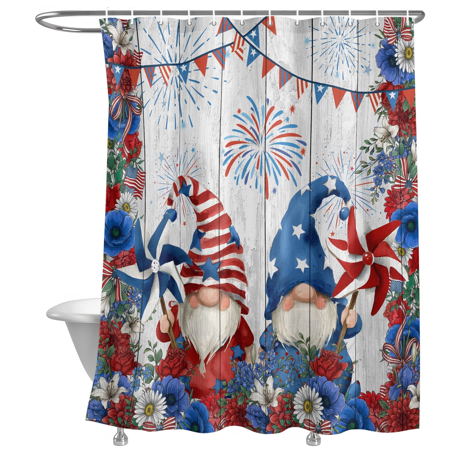 Bathroom Shower Curtain Independence Day Dwarves Waterproof Shower ...