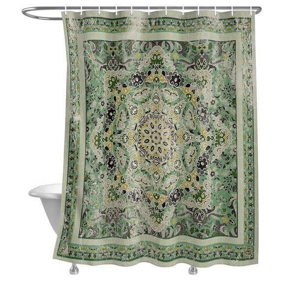Bathroom Shower Curtain Medieval Turkish Boho Pattern Waterproof Shower ...