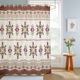 Bathroom Shower Curtain Mid Century Abstract Geometric Boho Style ...