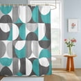Bathroom Shower Curtain Mid Century Nordic Abstract Waterproof Shower ...