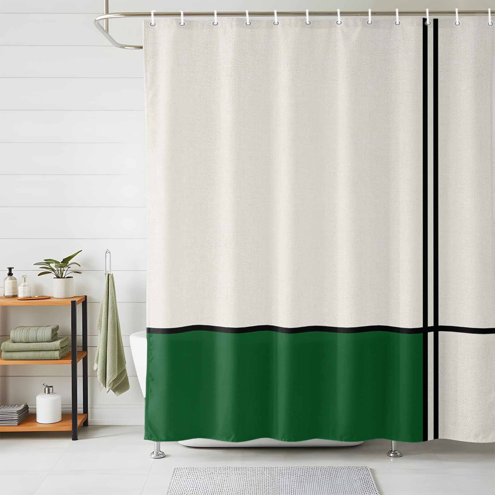 Bathroom Shower Curtain Modern Abstract Minimalism Waterproof Shower ...