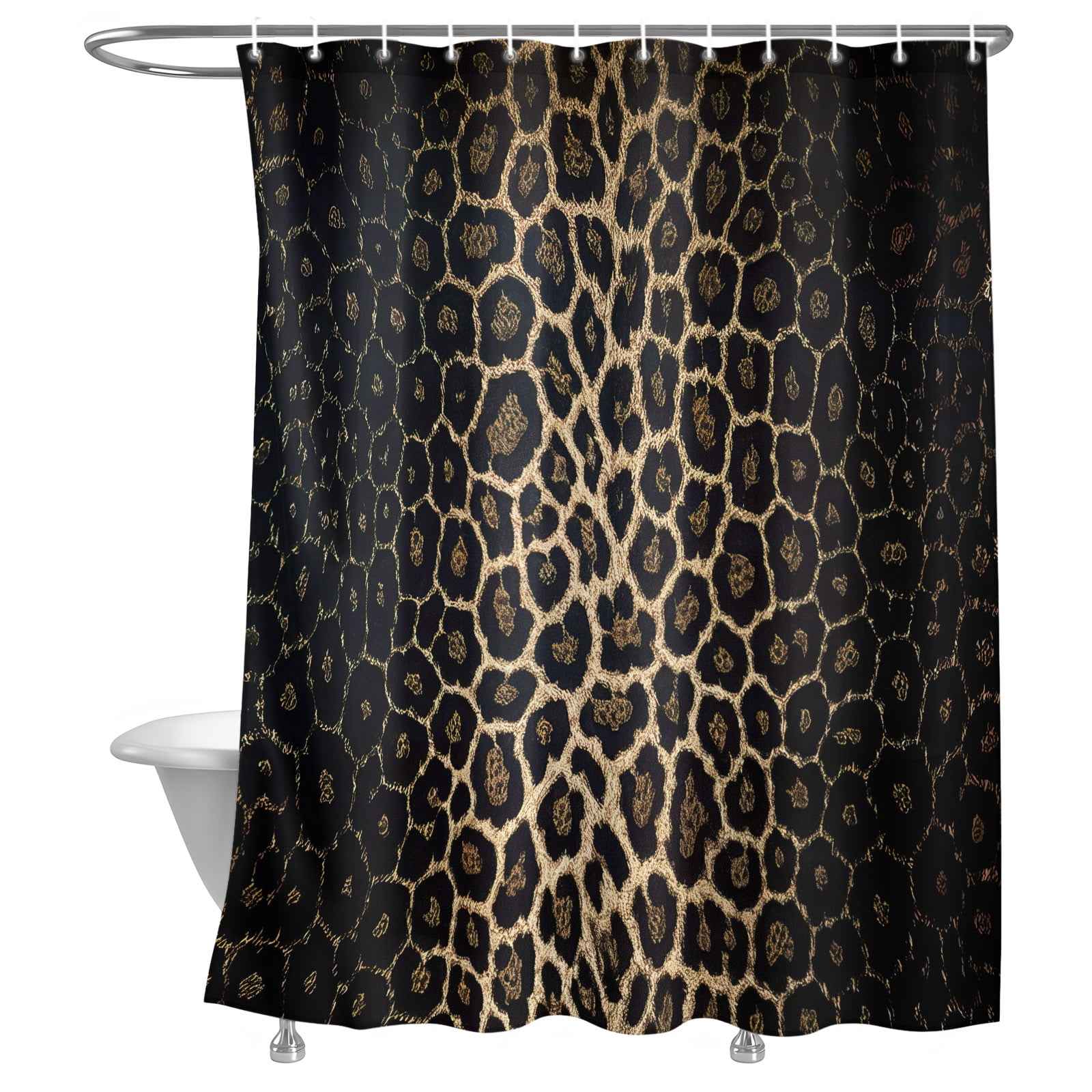 Bathroom Shower Curtain Modern Leopard Texture Waterproof Shower ...