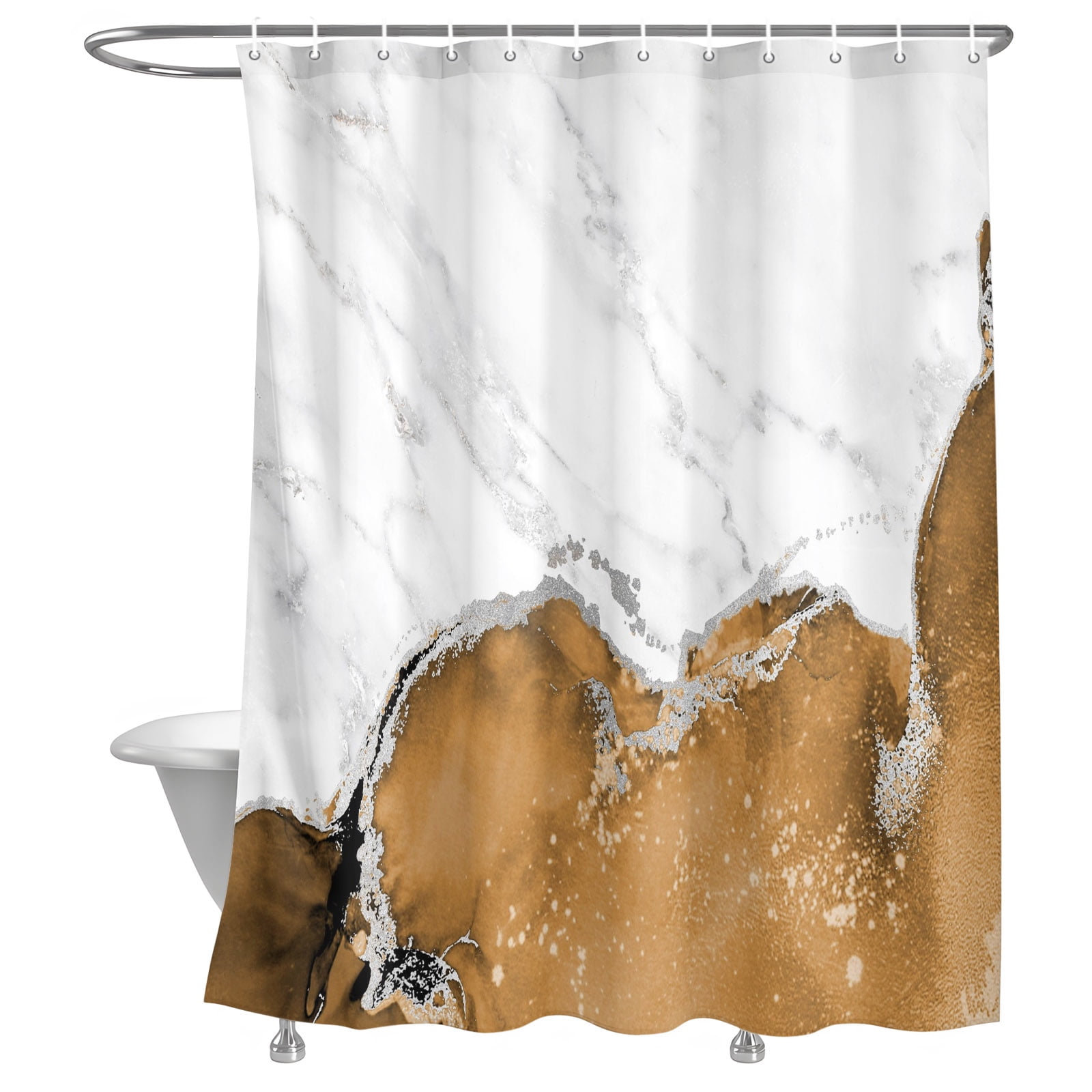 Bathroom Shower Curtain Modern Marble Style Waterproof Shower Curtains ...