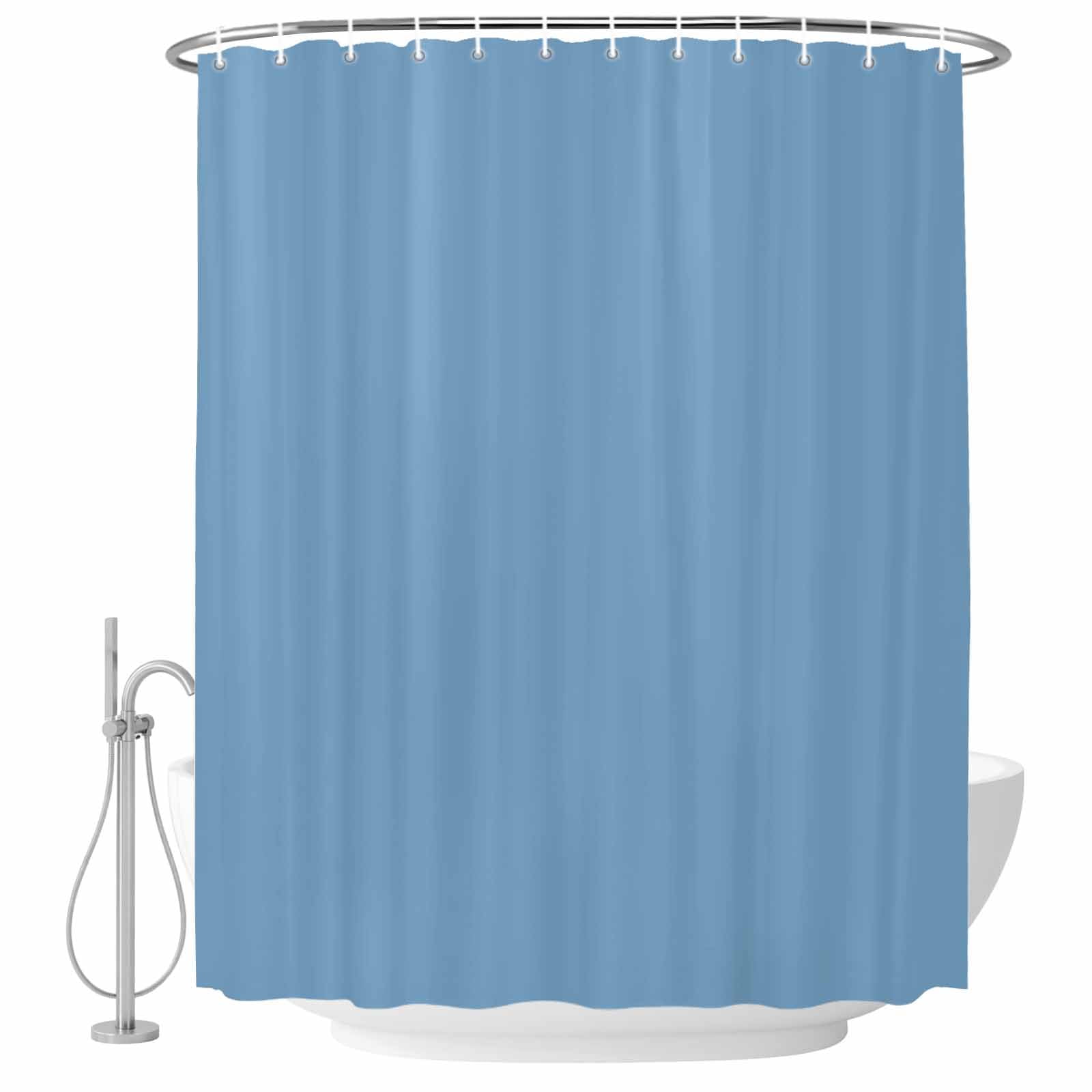 Bathroom Shower Curtain Monochrome Sky Blue Waterproof Shower Curtains ...