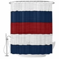 Bathroom Shower Curtain Navy Vintage Barn Wood Board Waterproof Shower ...