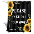 Bathroom Shower Curtain Please Take off Your Shoes Waterproof Shower ...