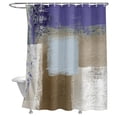 Bathroom Shower Curtain Purple Brown Geometric Color Block Waterproof ...