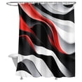 Bathroom Shower Curtain Red Black Gray Gradient Color Block Waterproof ...