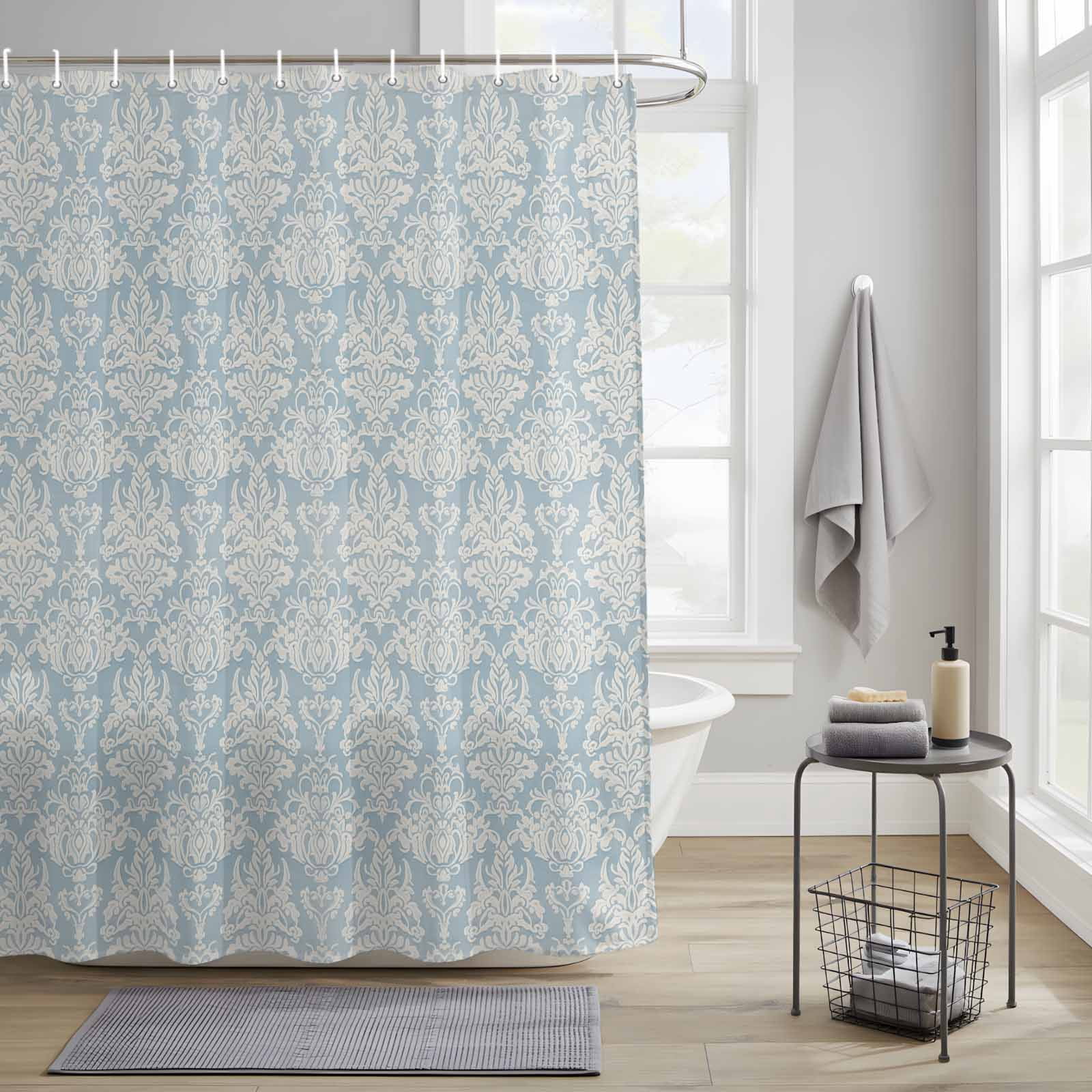 Bathroom Shower Curtain Retro Ethnic Wind Floral Patterns Waterproof ...
