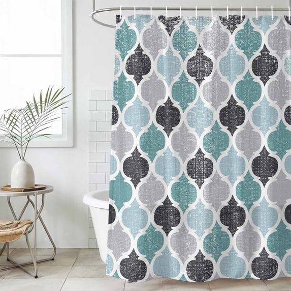 Bathroom Shower Curtain Retro Moroccan Pattern Waterproof Shower ...