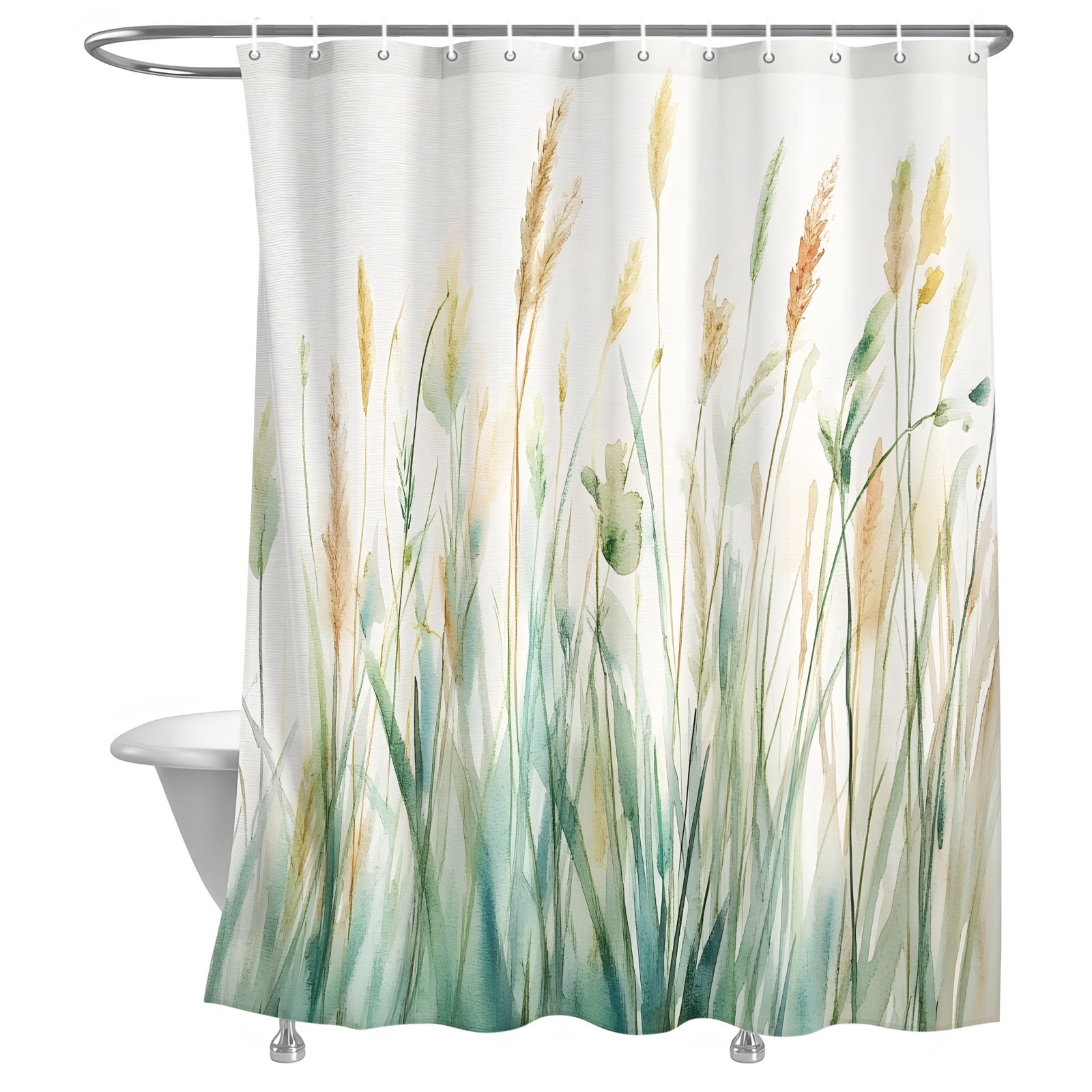 Bathroom Shower Curtain Retro Spring Thatch Waterproof Shower Curtains ...