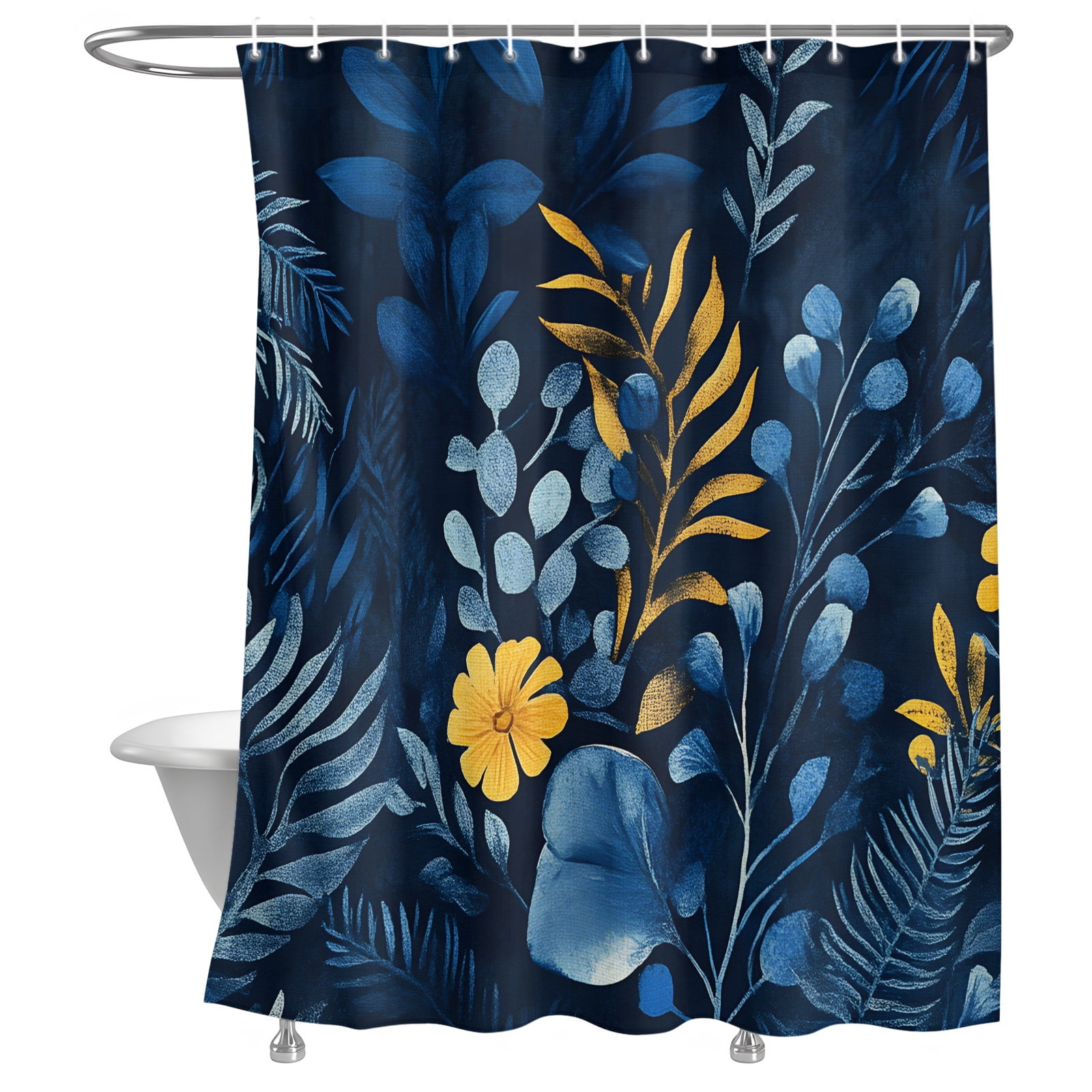 Bathroom Shower Curtain Rural Vintage Floral Waterproof Shower Curtains ...