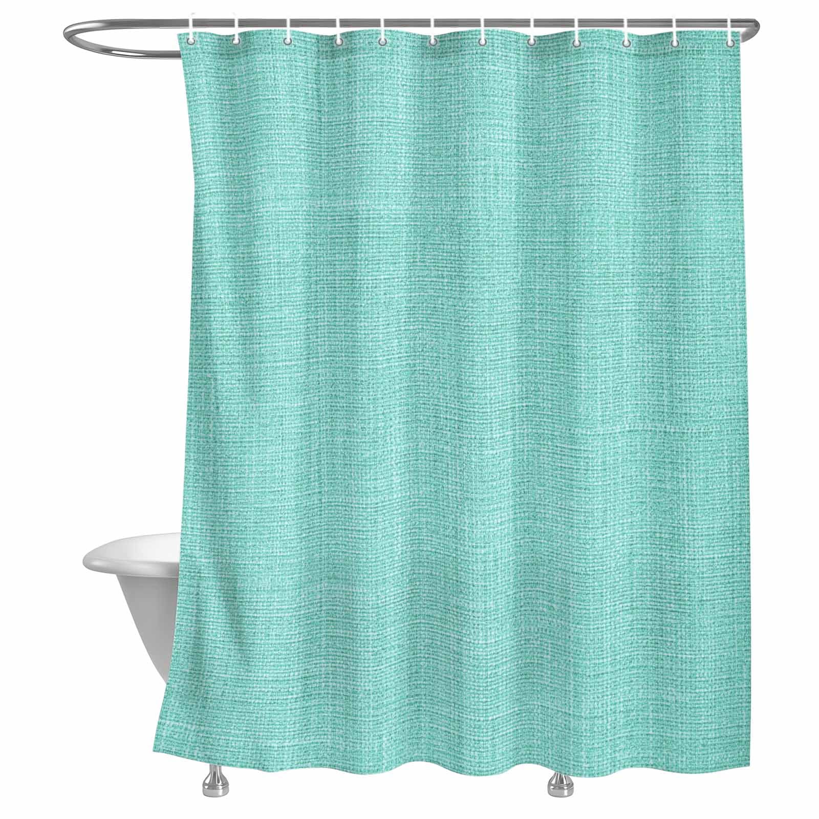 Bathroom Shower Curtain Rustic Linen Texture Waterproof Shower Curtains ...