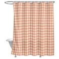Bathroom Shower Curtain Rustic Vintage Buffalo Plaid Waterproof Shower ...