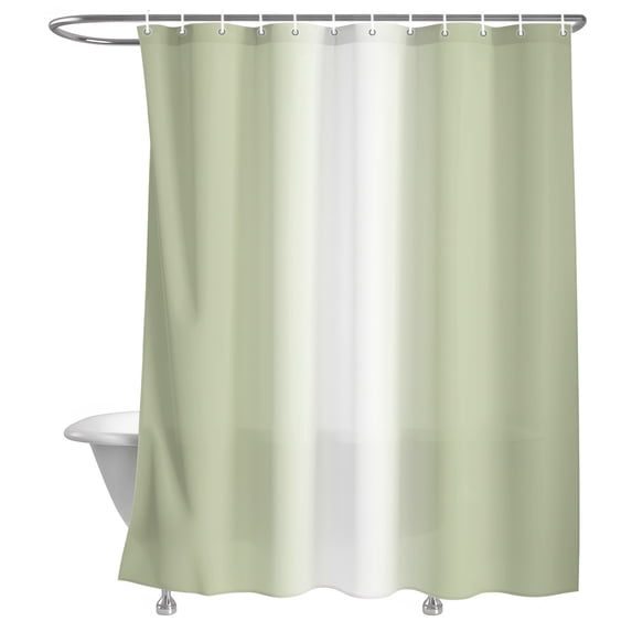 Bathroom Shower Curtain Sage Green Gradient Waterproof Shower Curtains ...