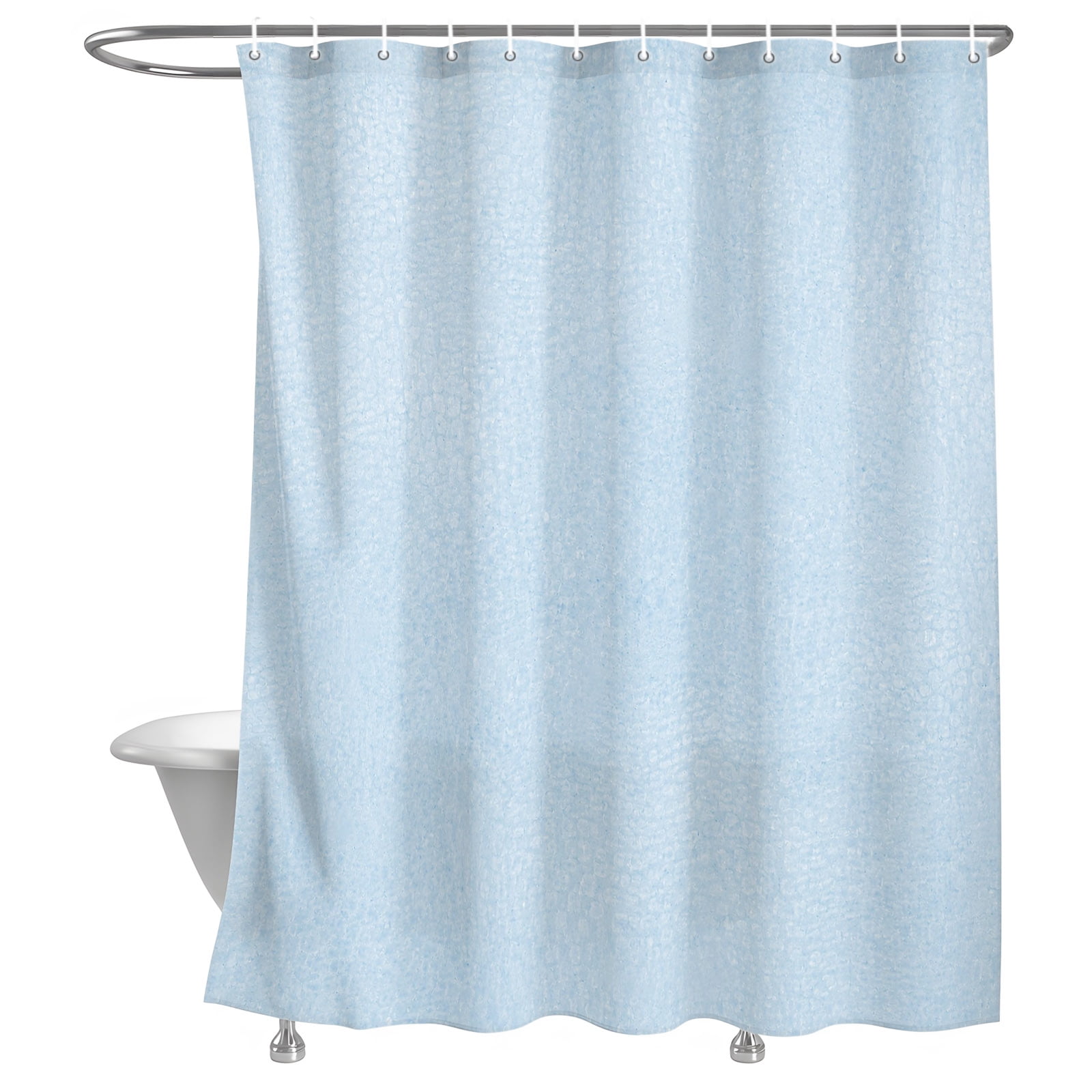 Bathroom Shower Curtain Sky Blue Solid Color Waterproof Shower Curtains ...