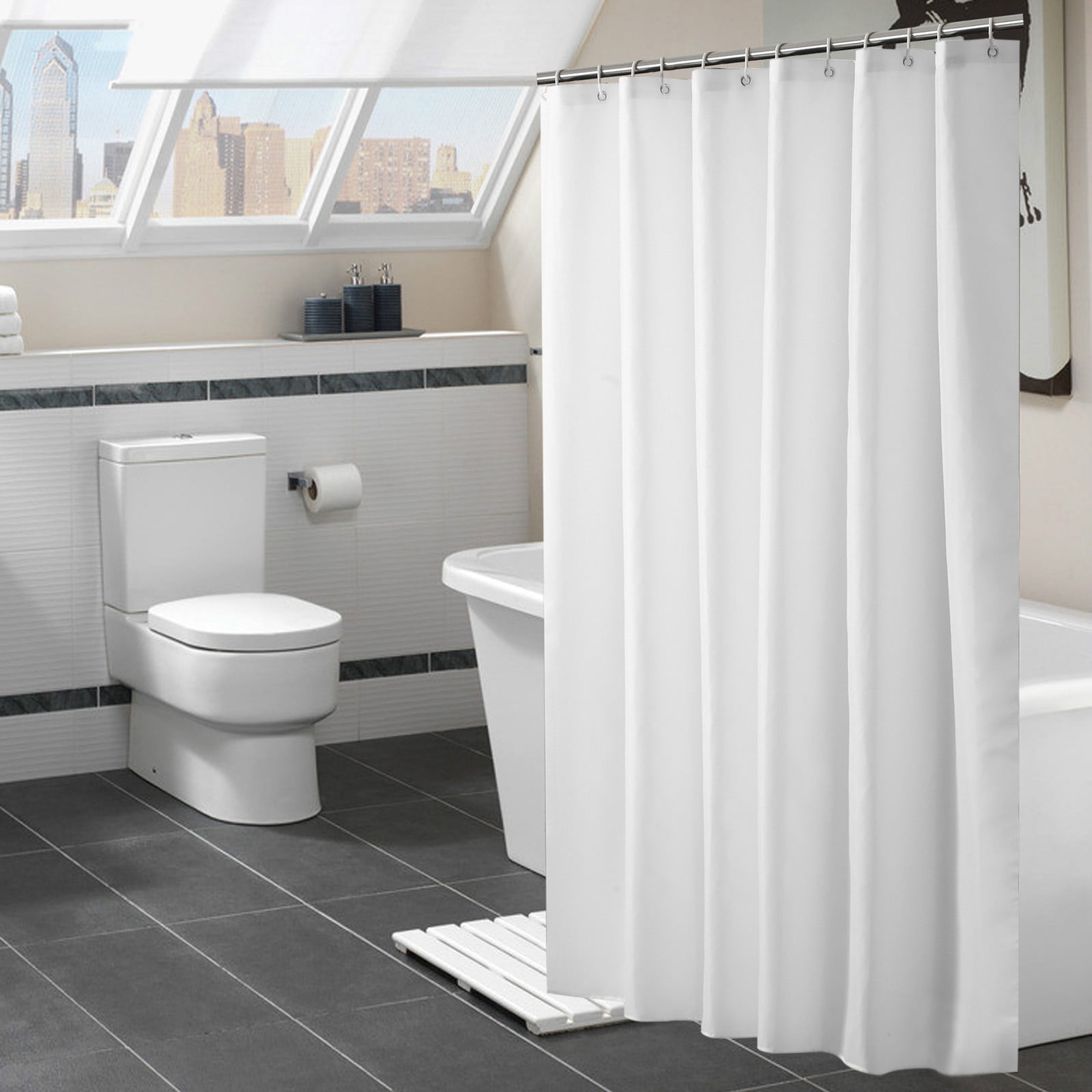 Bathroom Shower Curtain, Solid Color Shower Curtain, Bathroom Curtain ...