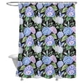 Bathroom Shower Curtain Spring Hydrangea Leaf Butterfly Waterproof ...