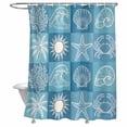 Bathroom Shower Curtain Summer Ocean Palm Tree Carb Waterproof Shower ...