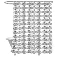 Bathroom Shower Curtain Summer Oceans Black Little Fish Waterproof ...