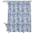 Bathroom Shower Curtain Summer Starfish Shell Conch Seamless Waterproof ...