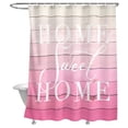 Bathroom Shower Curtain Sweet Home Quote Pink Ombre Wood Waterproof ...