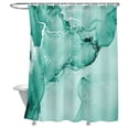 Bathroom Shower Curtain Teal Gradient Marble Waterproof Shower Curtains ...