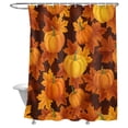 Bathroom Shower Curtain Thanksgiving Pumpkin Fall Orange Maple Leaf ...