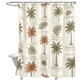 Bathroom Shower Curtain Vintage Coconut Tree Palm Leaves Waterproof ...