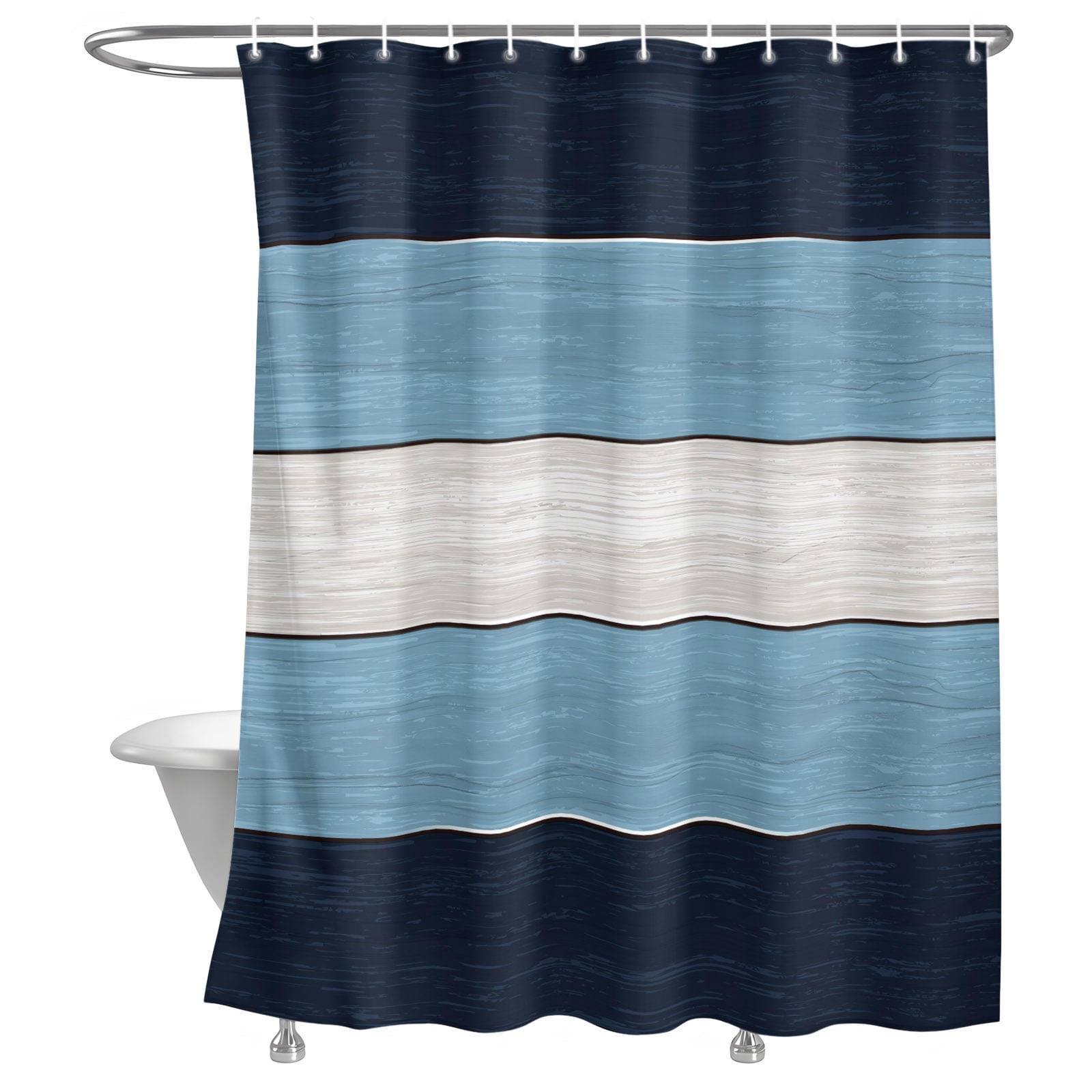 Bathroom Shower Curtain Vintage Country Woodcuts Waterproof Shower ...
