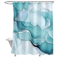 Bathroom Shower Curtain Vintage Gradient Teal Marble Waterproof Shower ...