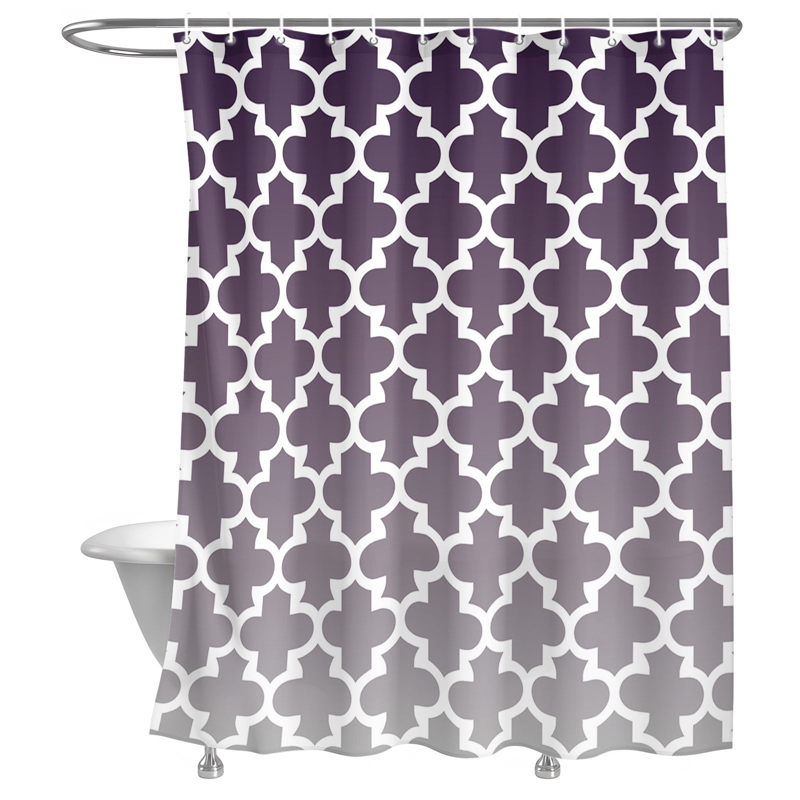 Bathroom Shower Curtain Vintage Moroccan Pattern Waterproof Shower ...