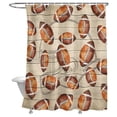 Bathroom Shower Curtain Vintage Rugby Seamless Waterproof Shower ...
