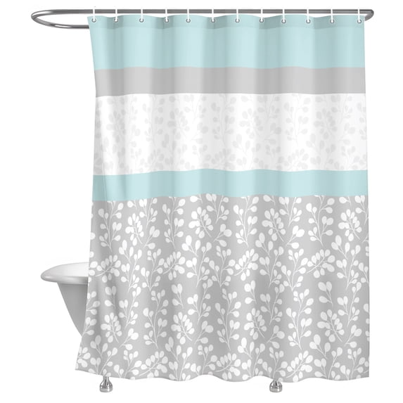 Bathroom Shower Curtain Watercolor Farm Flowers Waterproof Shower ...