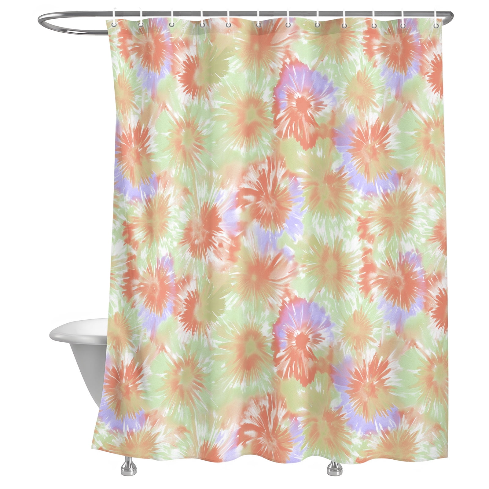 Bathroom Shower Curtain Watercolor Tie-dye Ethnic Art Waterproof Shower ...
