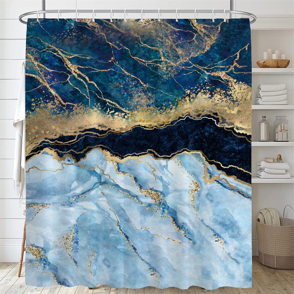 Bathroom Shower Curtains Polyester Fabric Waterproof Bath Curtain With ...