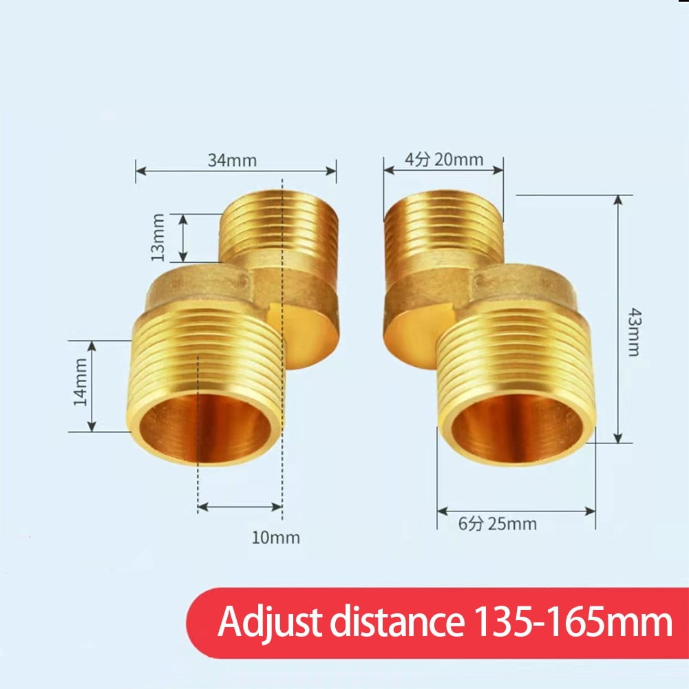 Bathroom Shower Faucet Curved Foot Adjustable Tap Adapter Mounted Angle ...