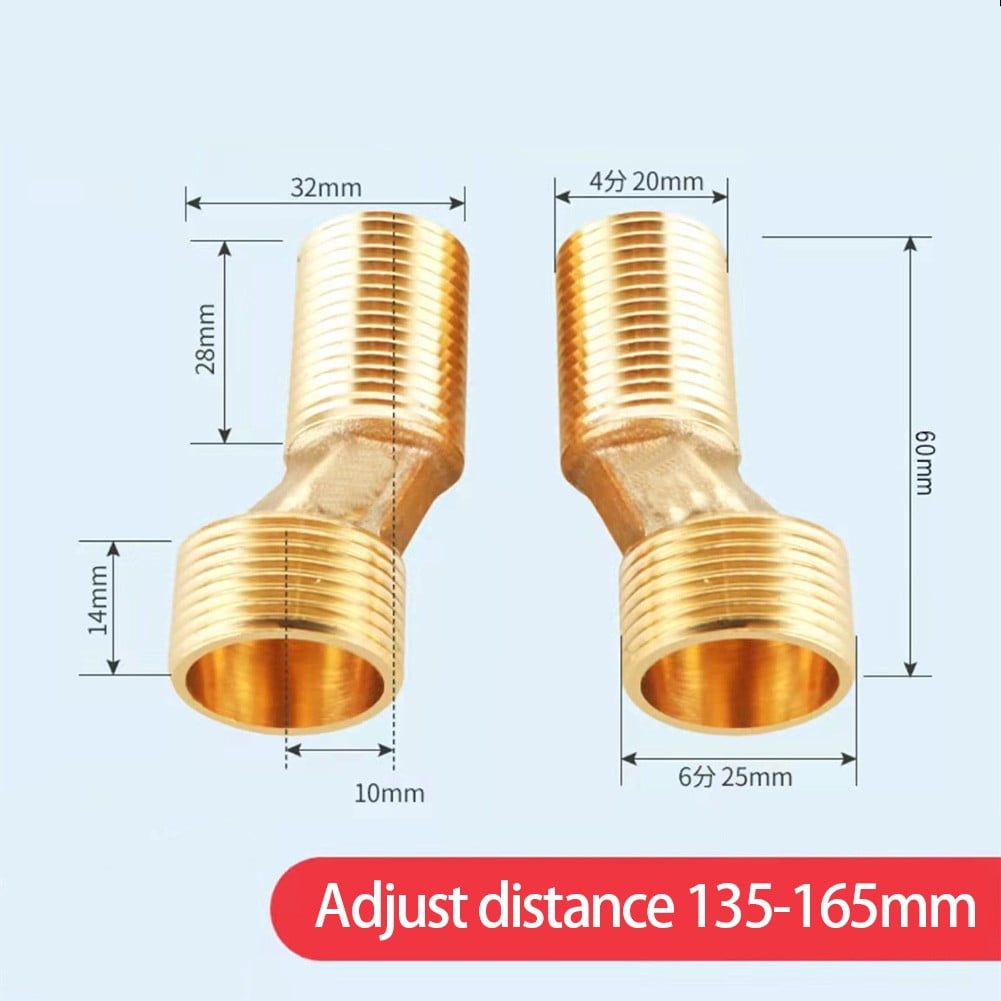 Bathroom Shower Faucet Curved Foot Adjustable Tap Adapter Mounted Angle ...