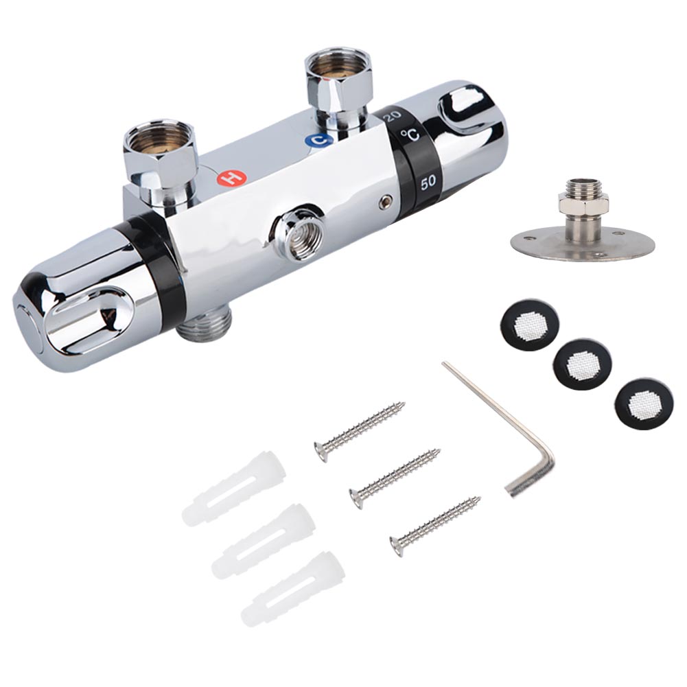 Bathroom Shower Faucets Wall Mounted Water Control Valve Thermostatic ...