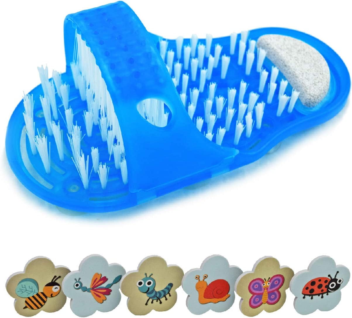 Bathroom Shower No Bending Feet Brush Foot Cleaning Bristle Slipper ...